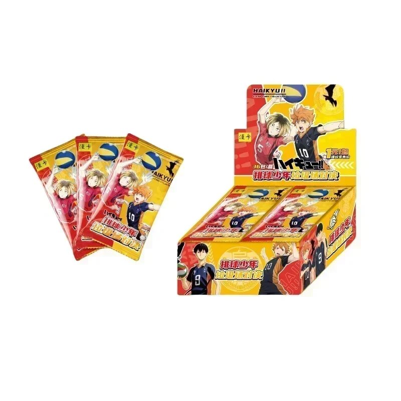 Haikyuu Коллекционные карты Bandai, 36 пачек в коробке, Желтый