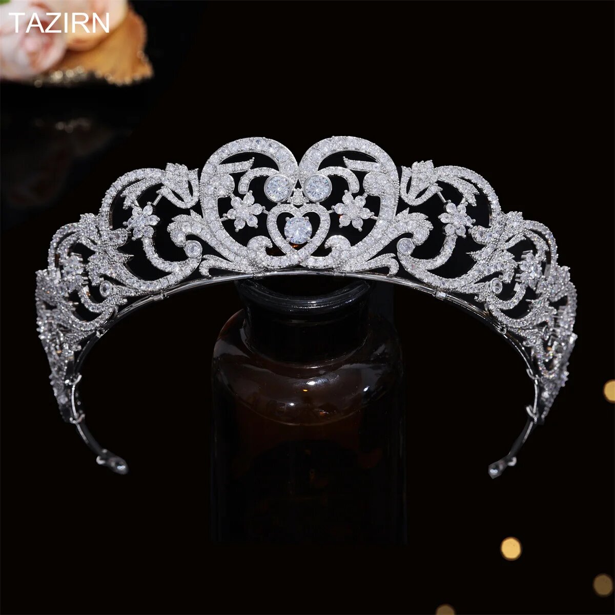 Тиара TAZIRN с кубическим цирконием, Silver 1