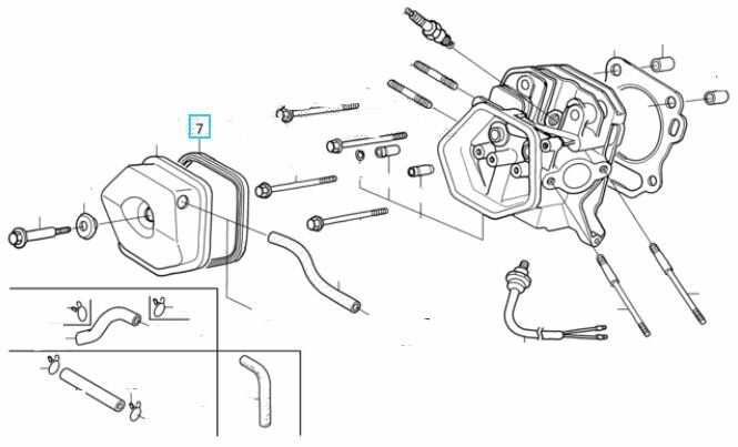 Прокладка клапанной крышки для двигателя Honda серии GX240/GX270/GX390/GX670; Артикул Honda: 12391ZE2020 (Оригинал)