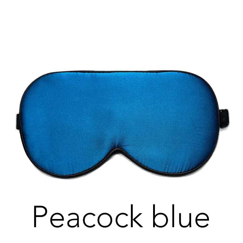Шелковая маска для сна CINESSD, Peacock blue