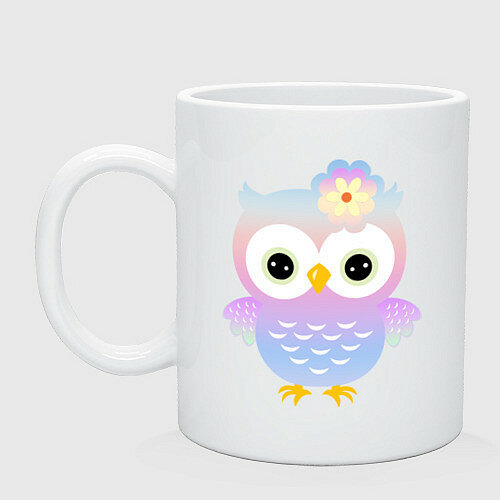 Милая Сова разноцветная Керамическая кружка