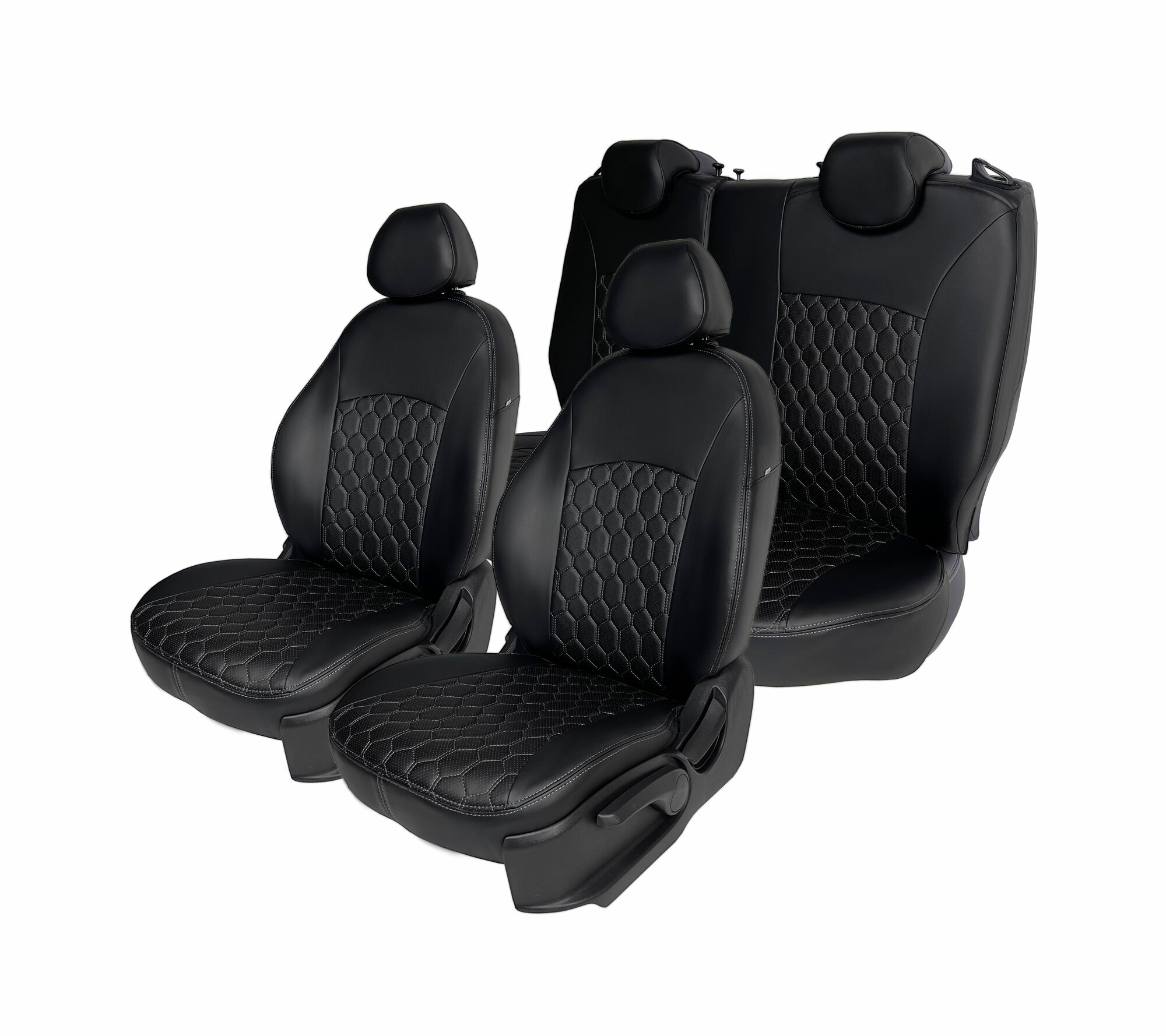Чехлы на сиденья HYUNDAI Accent (Тагаз) 1999-2012 г. в. Раздельная спинка заднего ряда сидений 60/40, сиденье сплошное