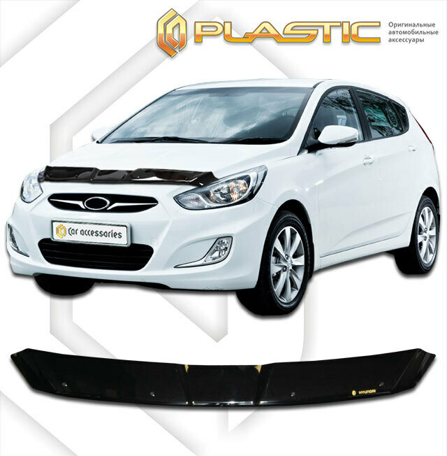 Дефлектор капота Hyundai Solaris хетчбэк 2011-2013