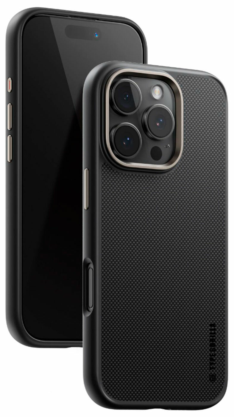 Чехол с магнитным покрытием Type Gorilla 600D Armor Aramid Fiber iPhone16 pro, Black (BL-T59-IP16P-600D-AMR-BK)