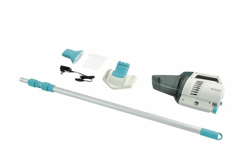 Пылесос для бассейна Intex 28628, серый, USB-кабель для зарядки, 3.8 куб. м./ч. — фото 1