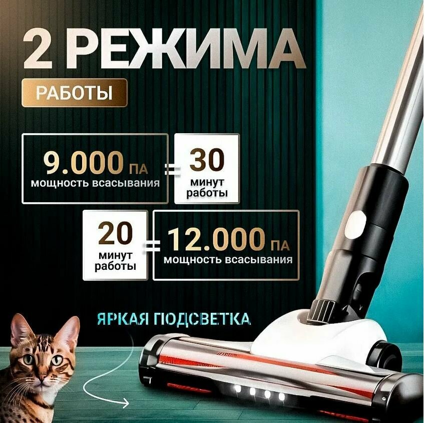 Вертикальный пылесос HOCO HY1, 3 в 1, беспроводной, 0.4 л, белый