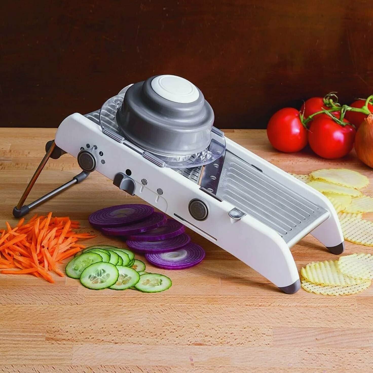 Ручная овощерезка с держателем, многофункциональная смарт-теркадля овощей и фруктов