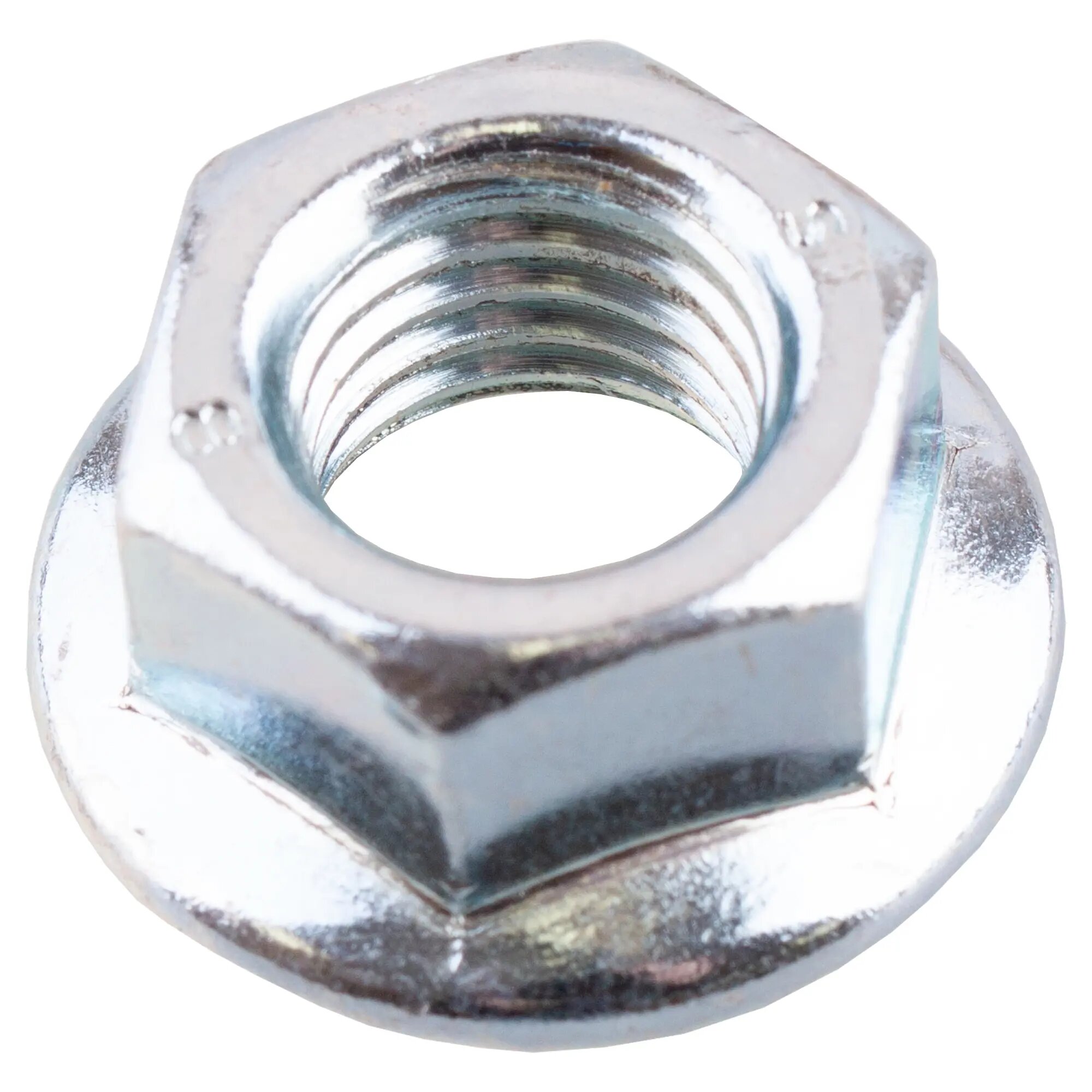 Гайка шестигранная М12 DIN 6923 из стали оцинкованной, прочная резьба, комплект 4 шт