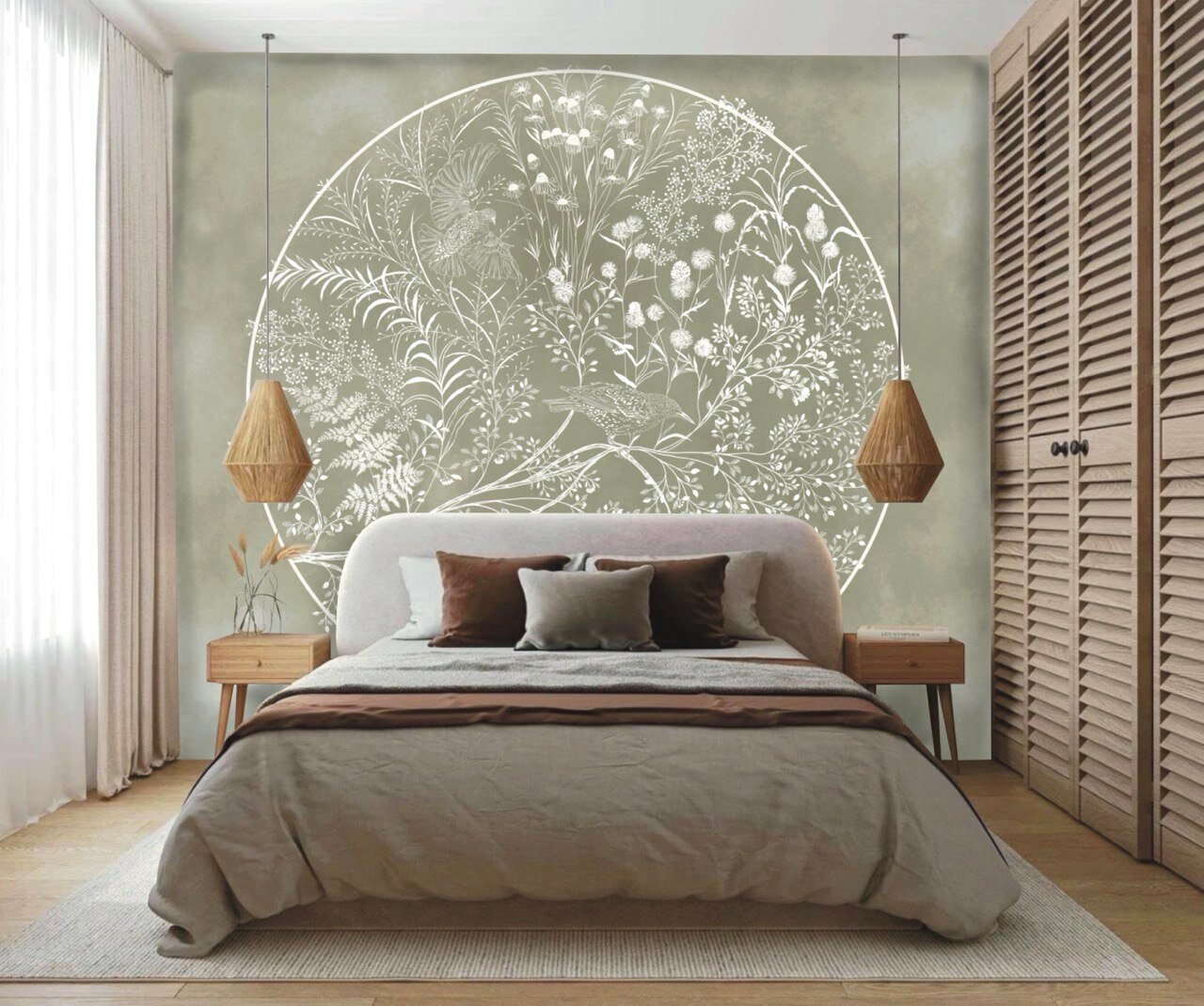 Фреска бесшовная "Бесконечность" бежевый (ширина 2750мм х длина 3000мм)