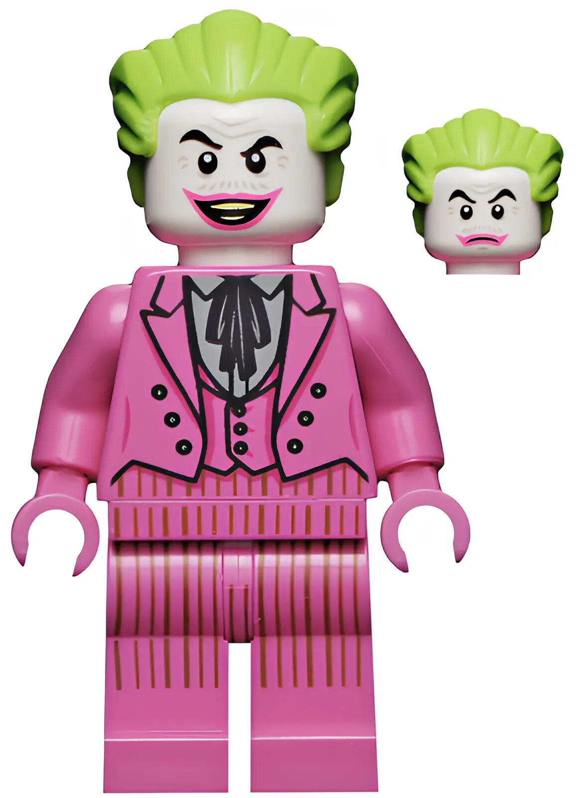 Минифигурка Lego The Joker - Dark Pink Suit, Open Mouth Grin / Closed Mouth sh0704 U