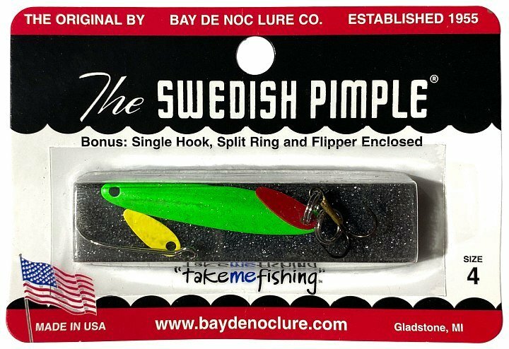 Bay de Noc Swedish Pimple №4 7 г Sp.Moss блесна для ловли щуки, окуня на реках и озерах