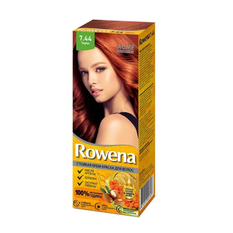 ACME COLOR Рябина стойкая крем-краска для волос тон 7.44 тициан