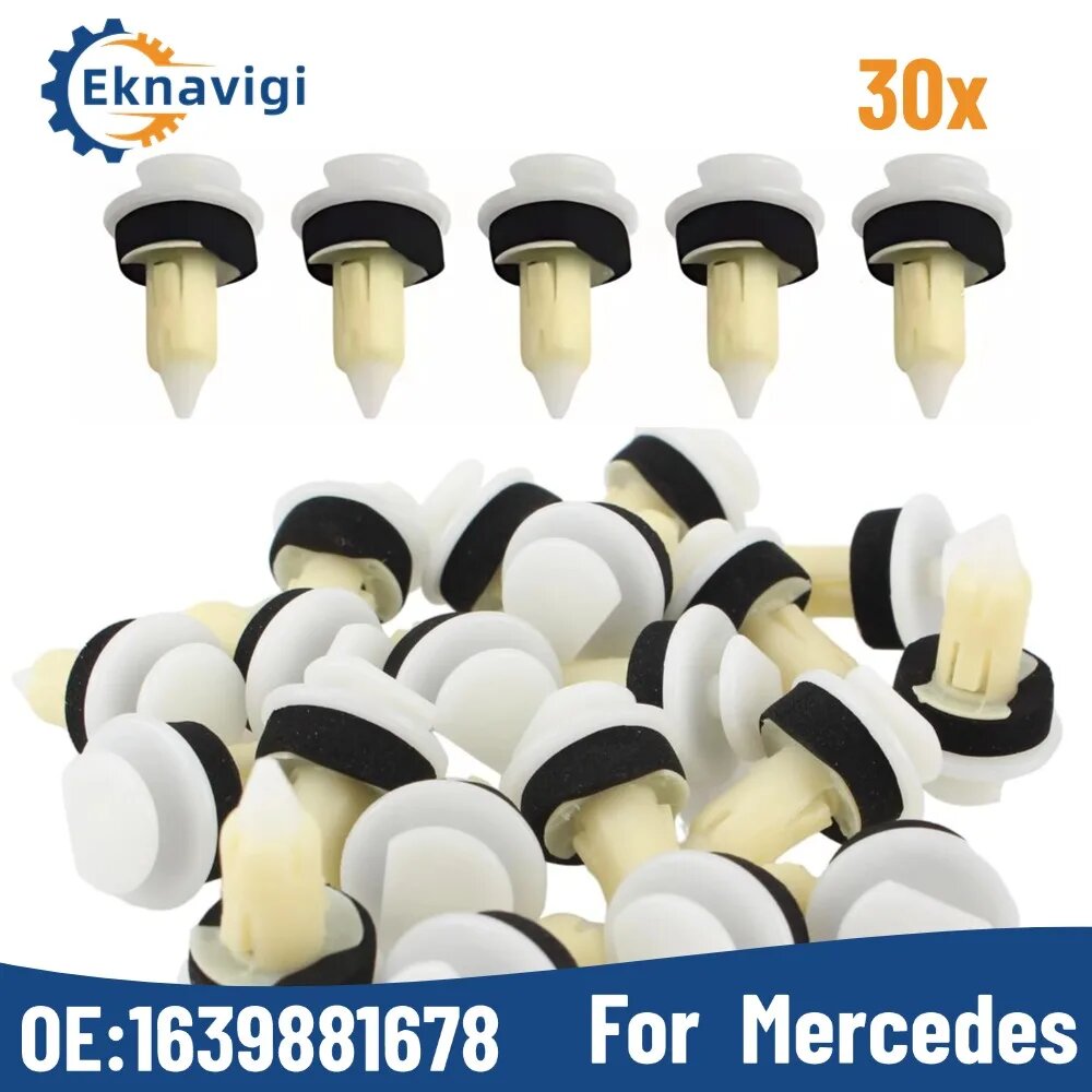 30 шт. OE # 1639881678 A1639881678 Клипса для крепления обшивки двери, подходит для Mercedes W163 ML320 ML350 ML430 ML500 98-05