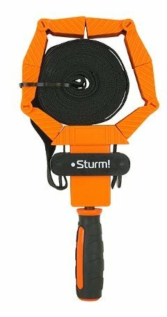 Струбцина ременная, 4м, ударопрочный пластик, нейлоновая лента, Sturm!
