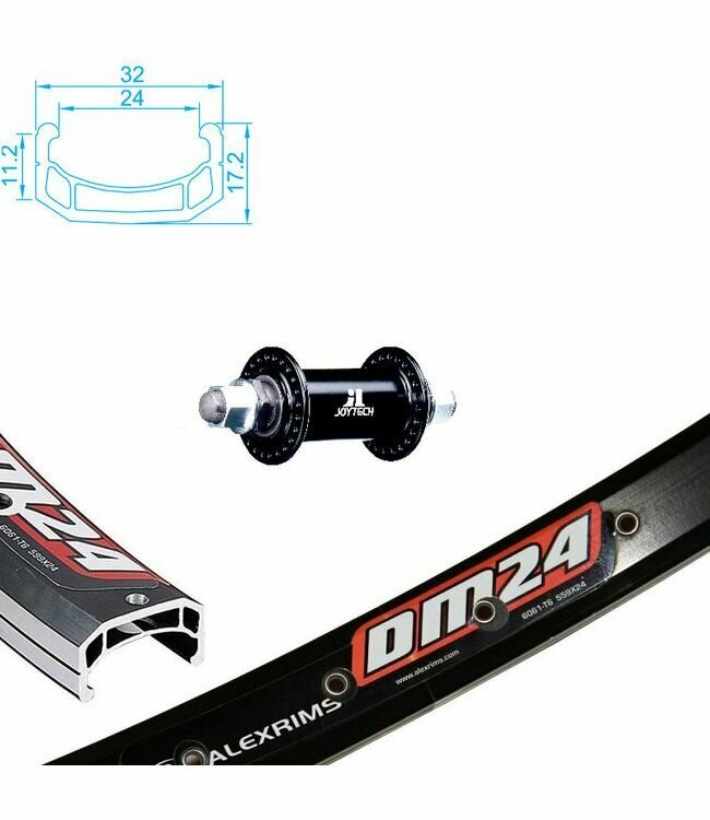 Обод для велосипеда БМХ AlexRims DМ-24 20" , 48 отверстий, двойной, черный