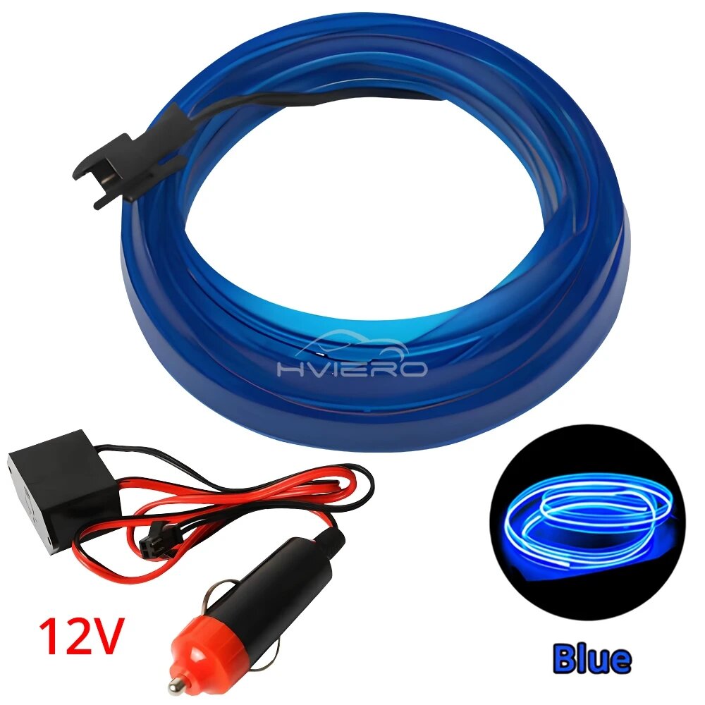 Светодиодная лента в салон авто, Blue-Cigarett, 1M