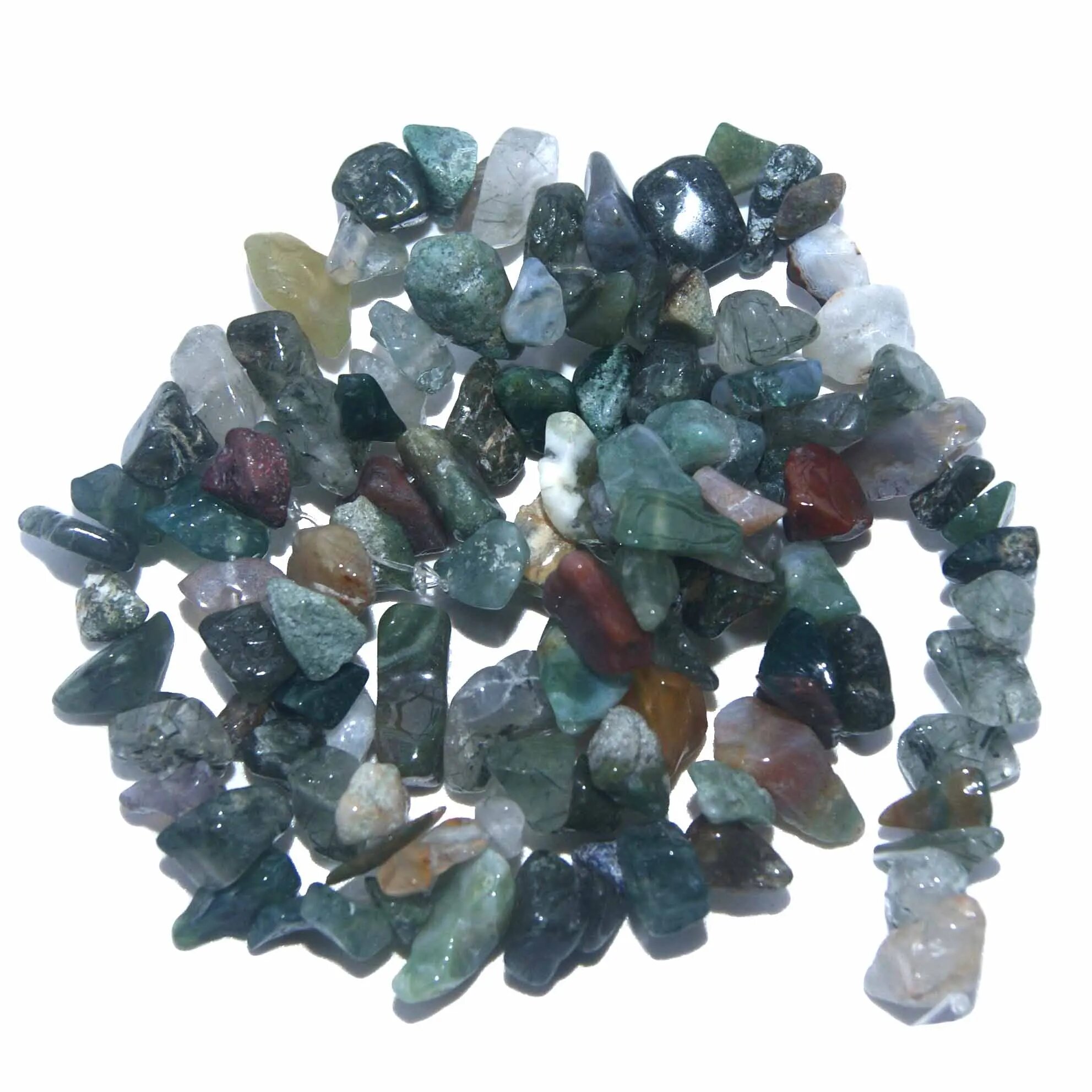 Бусины из яшмы, агата и кварца, изумрудные, India Agate, 5-8 мм