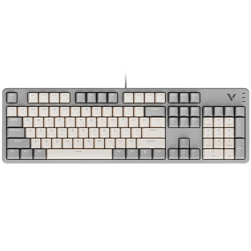 Проводная механическая клавиатура на 104 клавиши с подсветкой Rapoo V500PRO Beige, коричневый переключатель