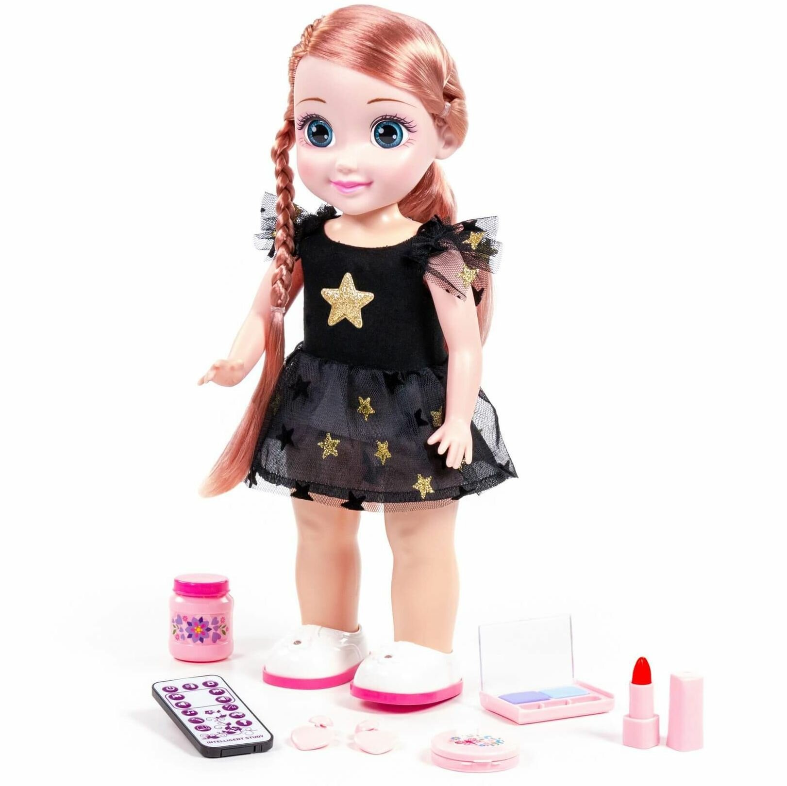 Кукла Милана 36 см в салоне красоты с 6-ю аксессуарами (ходит, танцует, разговаривает, поёт, рассказывает сказки, воспроизводит мелодии, повторяет слова, туфли светятся.)