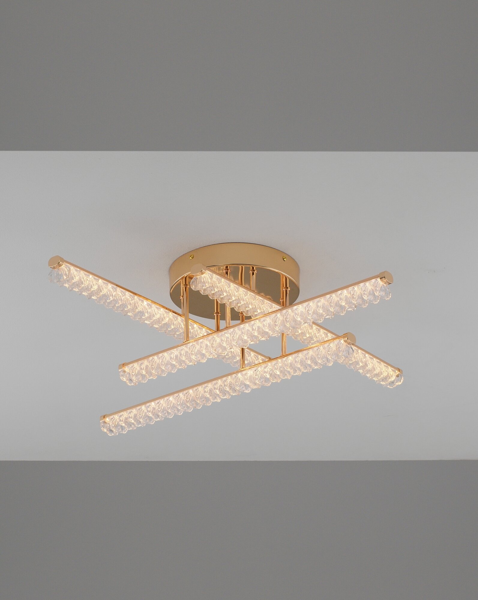 Светильник потолочный светодиодный Moderli V11211-CL Cross, золотой