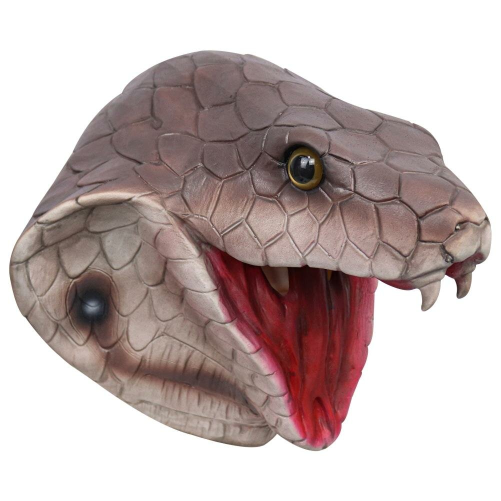 Маска животного на голову Змея для Хэллоуина из латекса для косплея, ужасов, вечеринок, декора бара