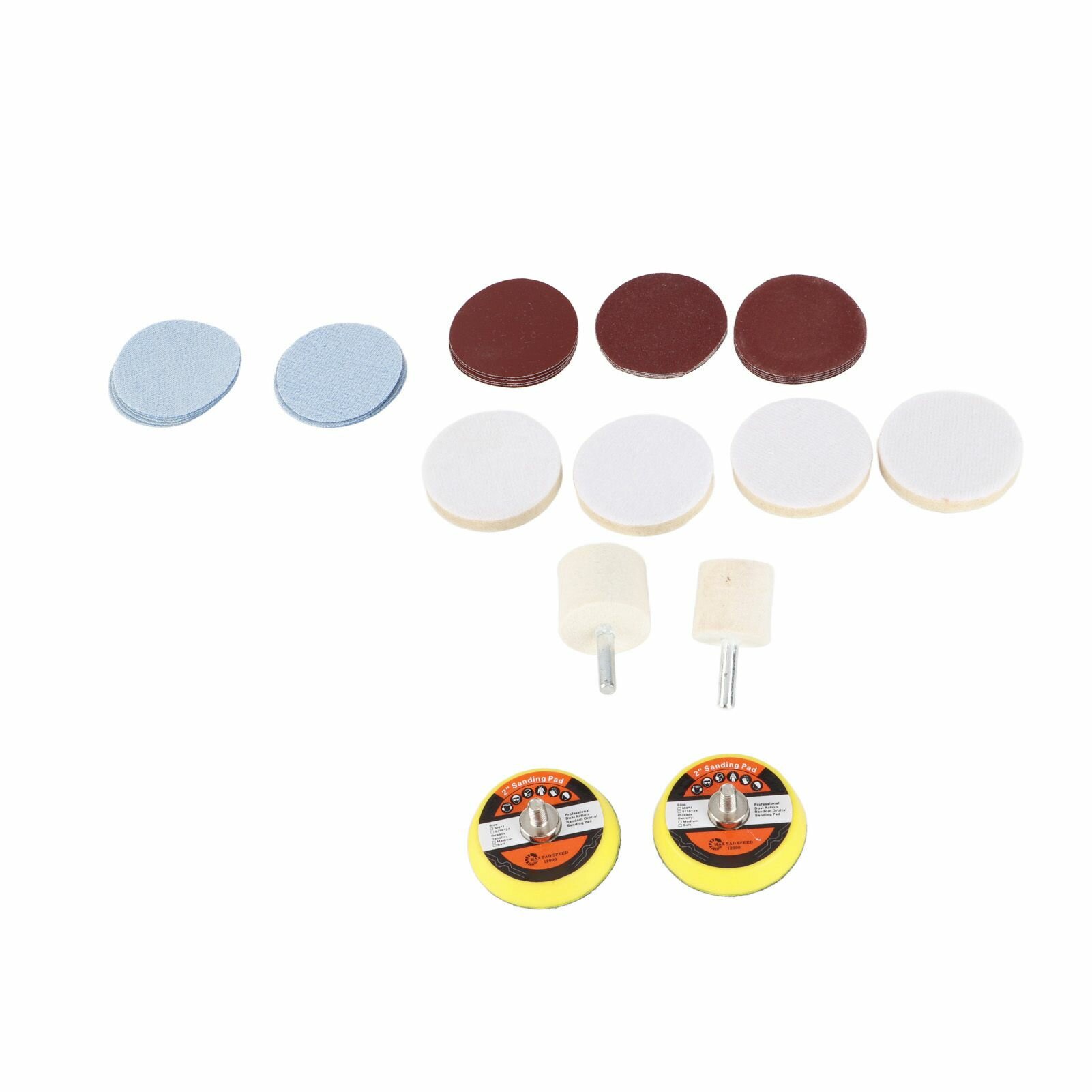 Набор для полировки стекла, состоящий из трех предметов: абразивные диски из диоксида церия, набор для удаления царапин, полировальная подушечка, войлок для гладкой поверхности