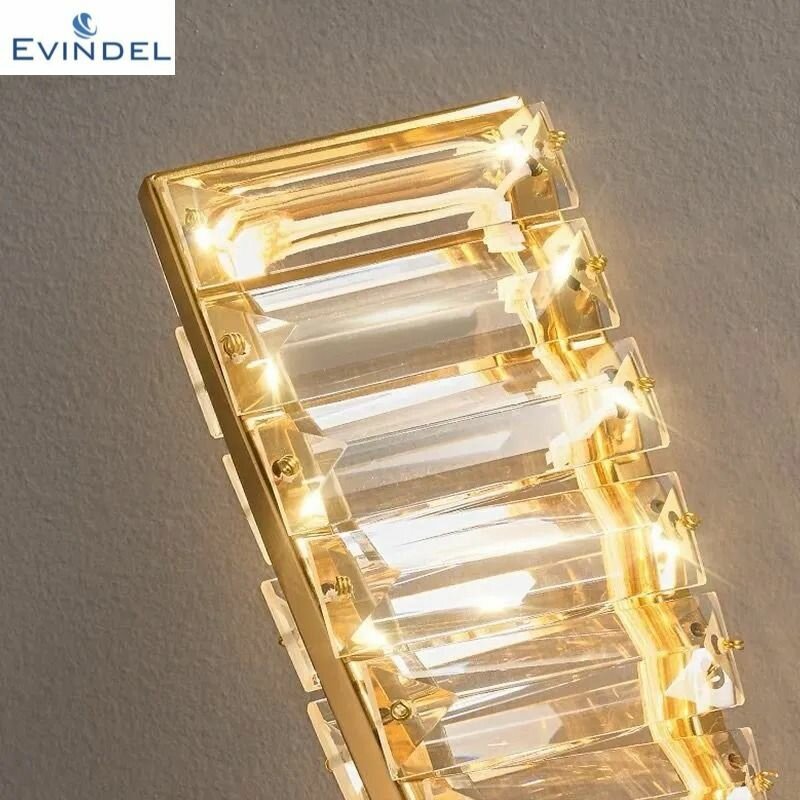 Бра EVINDEL, хрустальный плафон, светодиодные лампы, мощность 20Вт — фото 1