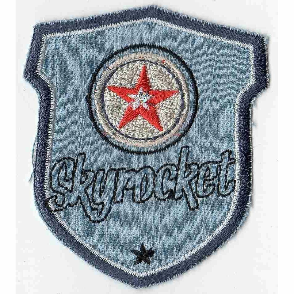 Термоаппликация HKM "Эмблема Skyrocket" синий деним