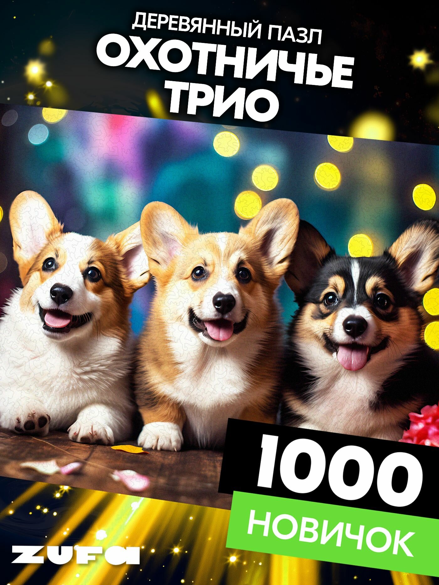 Пазл Охотничие трио 1000 деталей Новичок