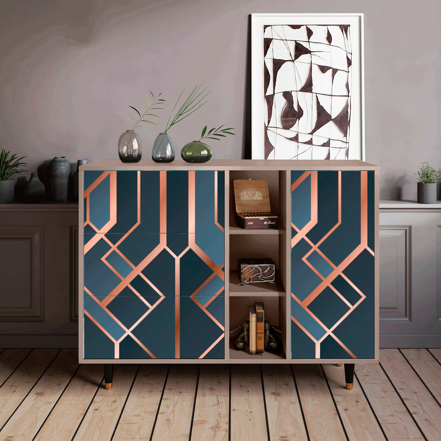 Комод - STORYZ - BS2 Ashy 1920', Разер - 125 x 97 x 48 см , Цвет корпуса - Бежевый