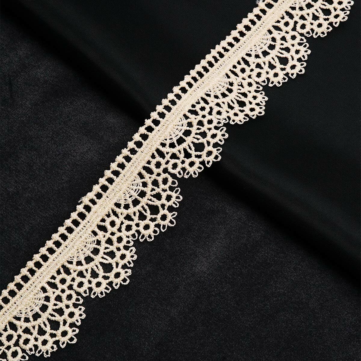 Кружево для рукоделия, гипюр, 3 см × 13,72 м, молочное, для отделки белья и текстиля, Айрис