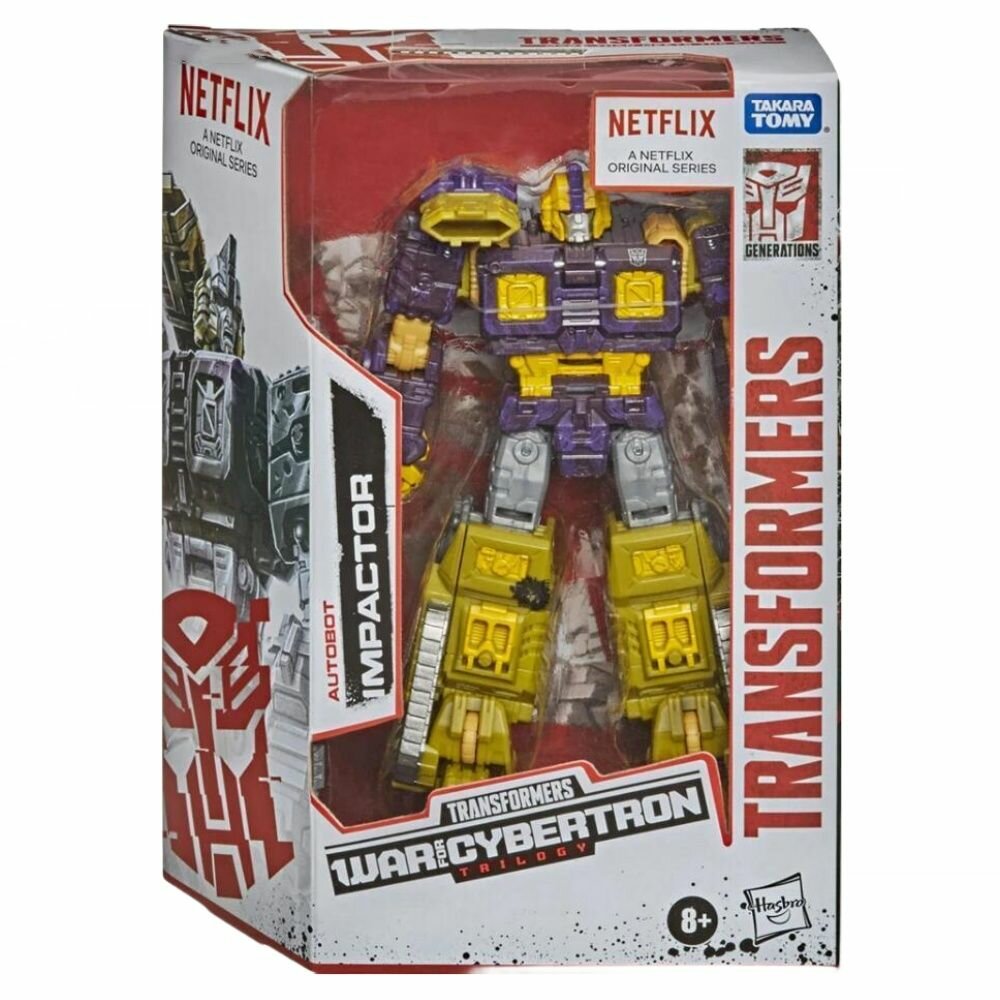 Трансформеры игрушки Hasbro Transformers Generations War for Cybertron (Netflix Series Inspired) Deluxe Class Autobot Impactor 13cm