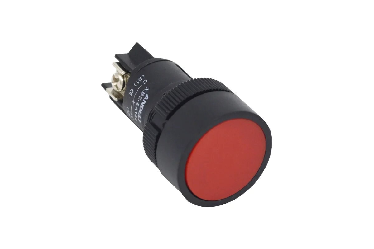 ANDELI Кнопка XB2-EA142 Стоп красная 1р d22мм/230В ADL10-095