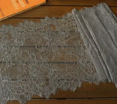 Кружево серое, 3 м, для рукоделия