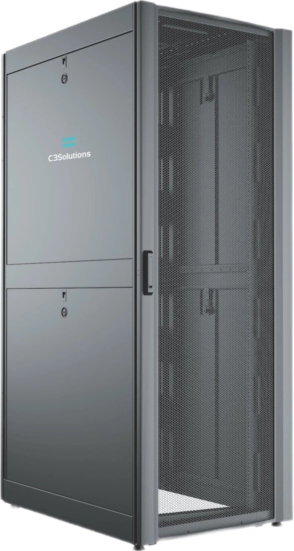 Шкаф серверный C3 Solutions (C3. RF2401) напольный 24U 600x1050мм пер. дв. перфор. 2 бок. пан. направл. п