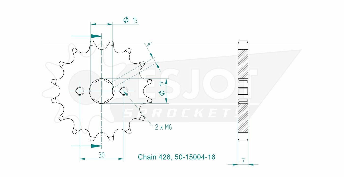 Передняя звезда Esjot 50-15004-16 (аналог JTF274.16)