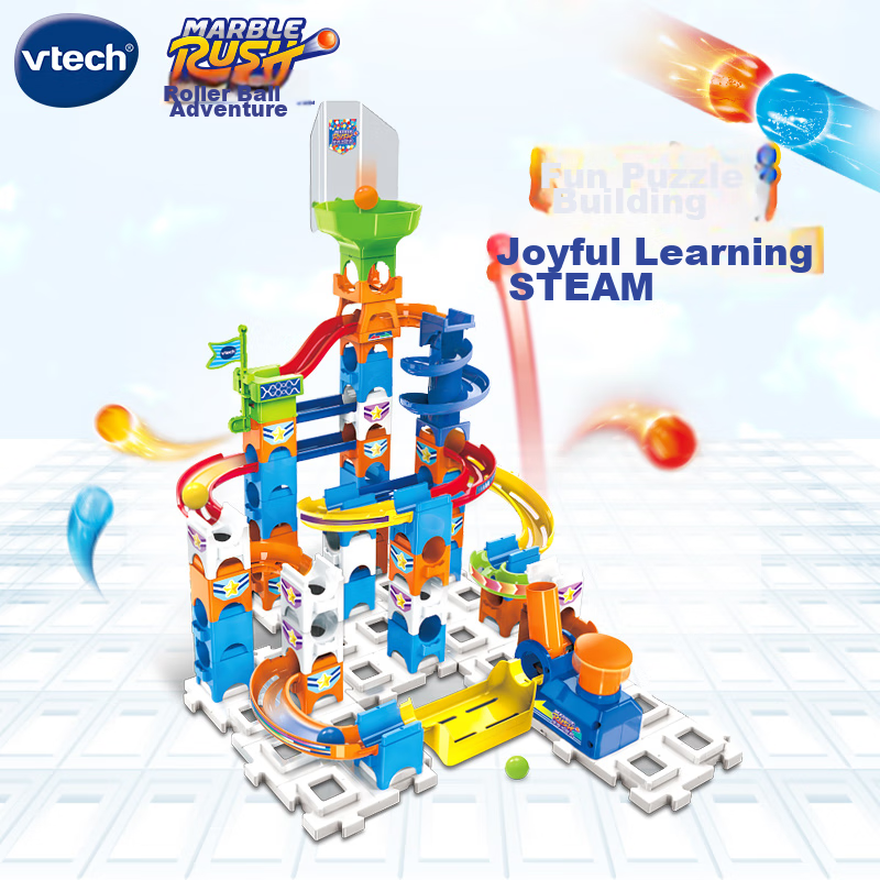 VTech Building Blocks Whirlwind Track Set, Large Particle Assembly STEAM Education Toy for 4-8 Year Old Children, Gift for Boys And Girls