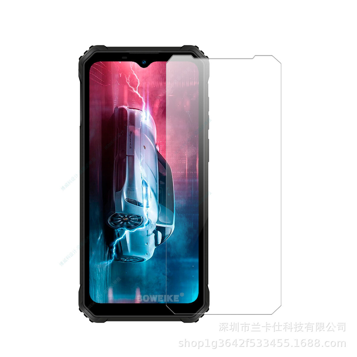 Защитное закалённое противоударное стекло MyPads Forti Glass (только на плоскую поверхность экрана, не закрывает края экрана на 2-3мм) для телефона.