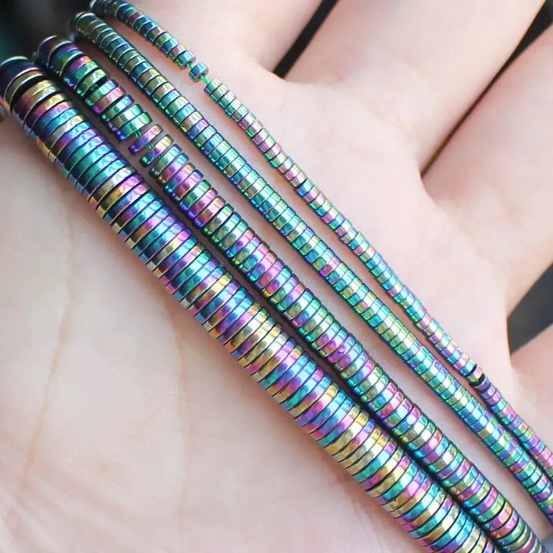 Бусины радужные 1x6 мм, 350 шт.