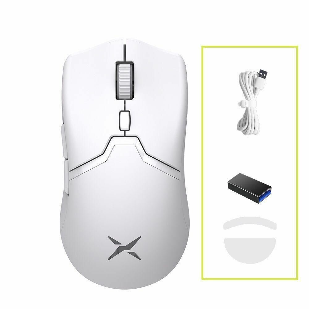 Игровая мышь DELUX M800PRO PAW3395, до 26000 DPI, Мышь беспроводная проводная,6 Программируемые, Белый