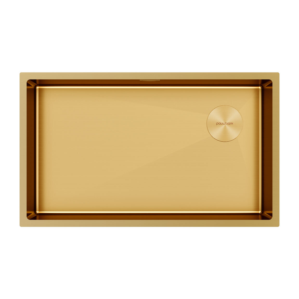 Кухонная мойка Paulmark NEXT-SKEW 74 UNI PM887444-BG брашированное золото Нержавеющая сталь