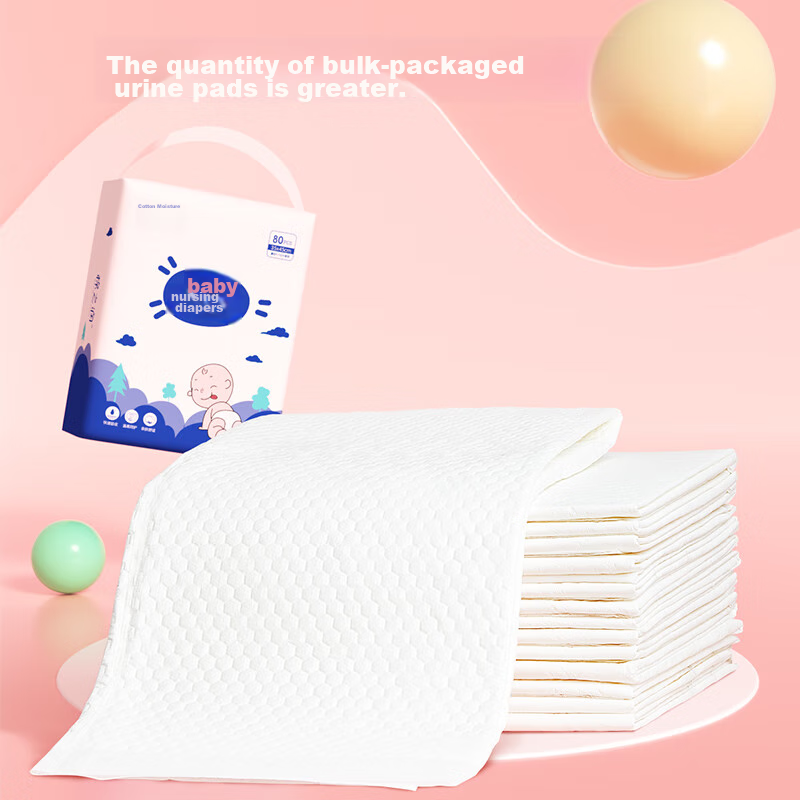 Mianzhirun Baby Diaper Changing Pad [80 Pieces], Waterproof Breathable Newborn Care Pad, Disposable Baby Bed Sheet, 35*45cm