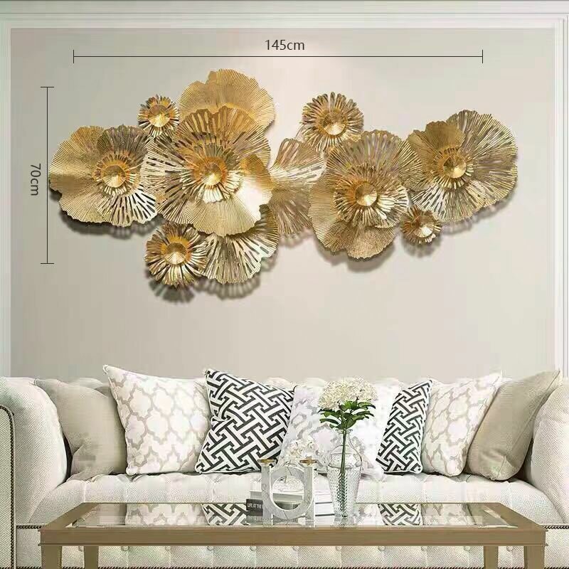 Панно на стену декоративное, декор для комнаты, панно металлическое на стену Арт-Деко 145х70см