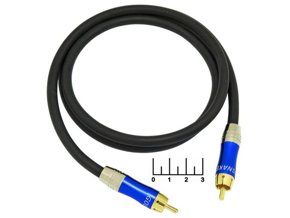 Провод питания для шлема 2 RCA штекер 1м