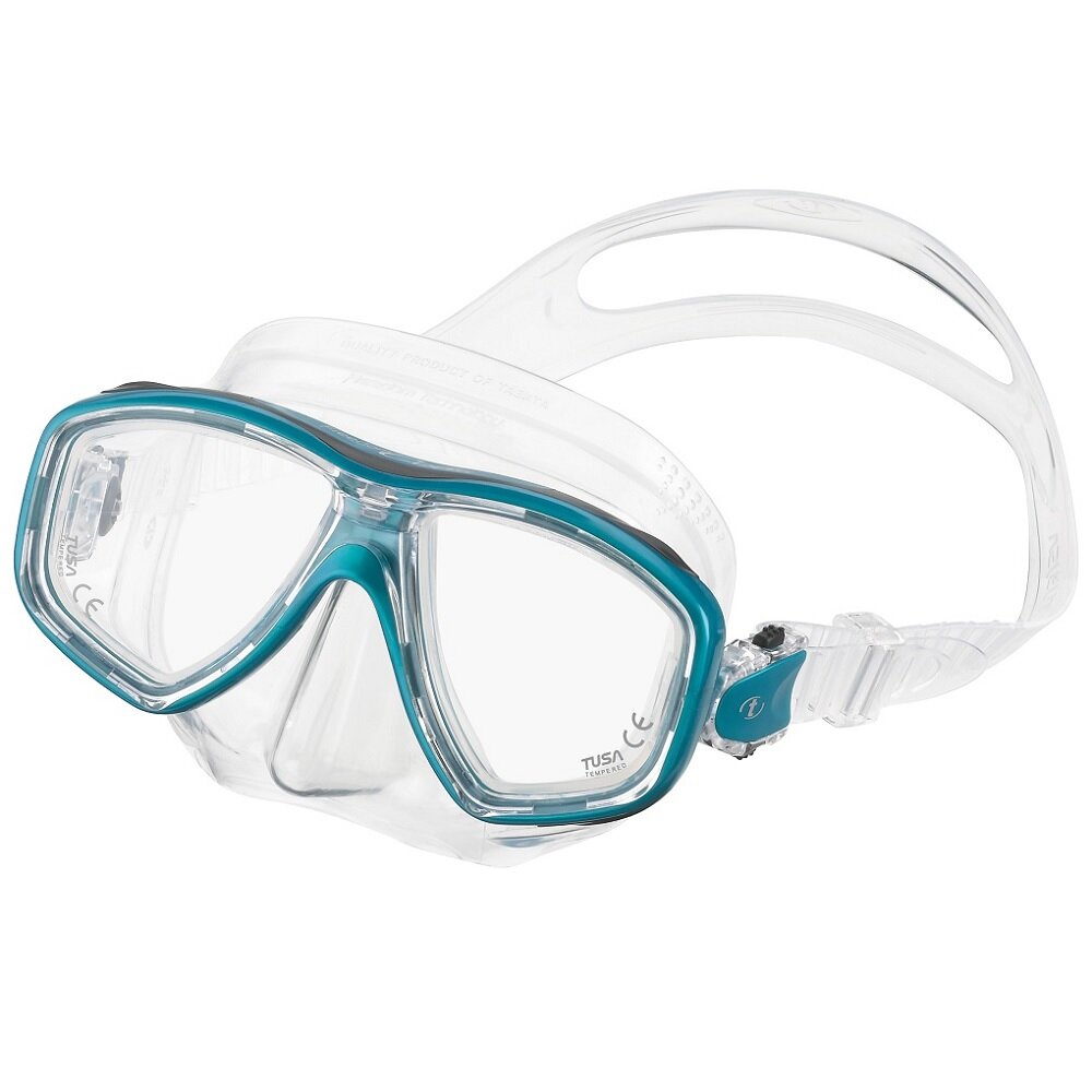 Маска для дайвинга TUSA M-212 Ceos прозрачный силикон, лазурный