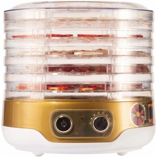 Сушилка для овощей и фруктов Мастерица EFD-3051 белый/золотистый