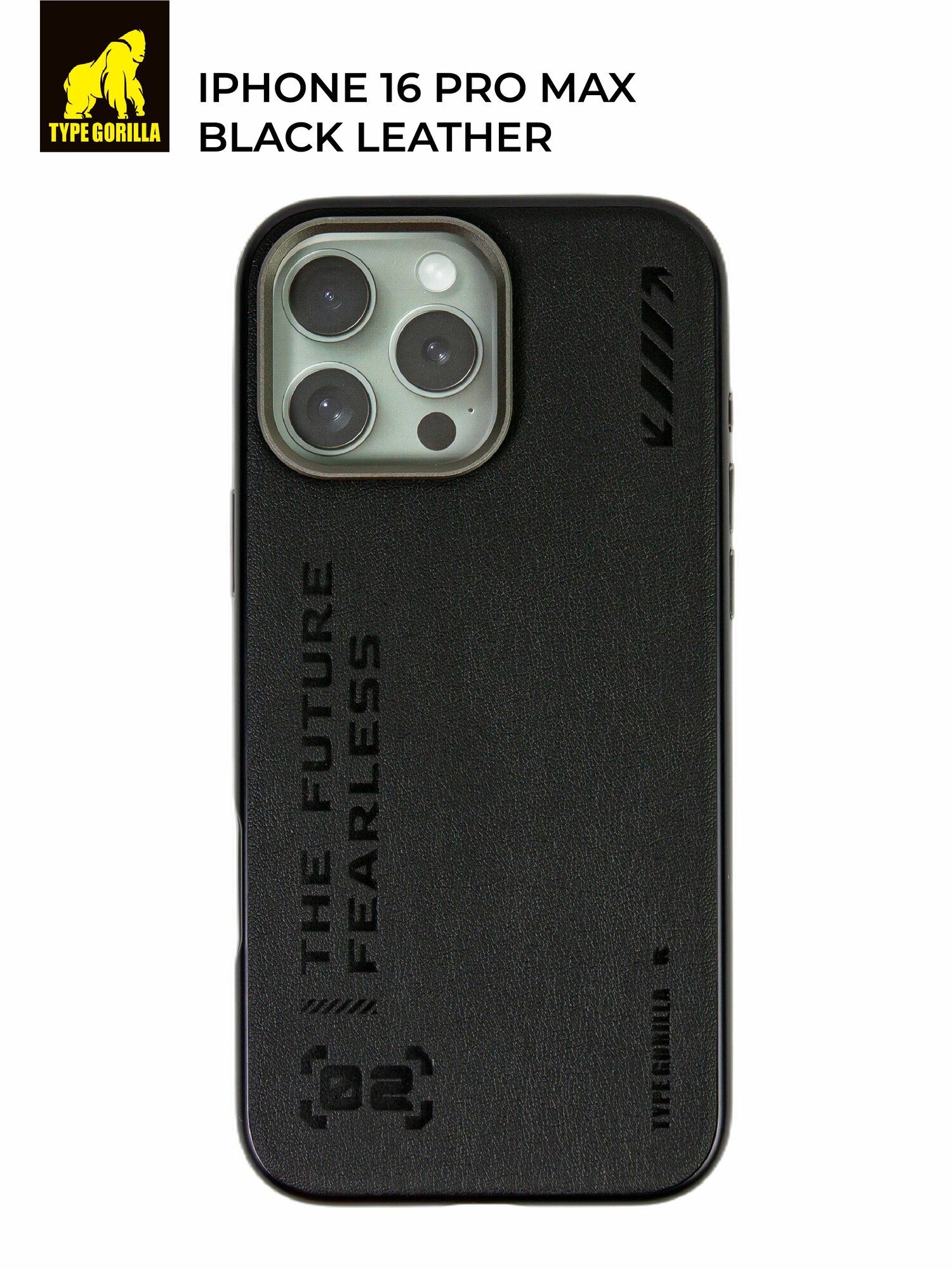 Черный чехол для iPhone 16 Pro Max с MagSafe и Drop Crystal Blueo Type Gorilla