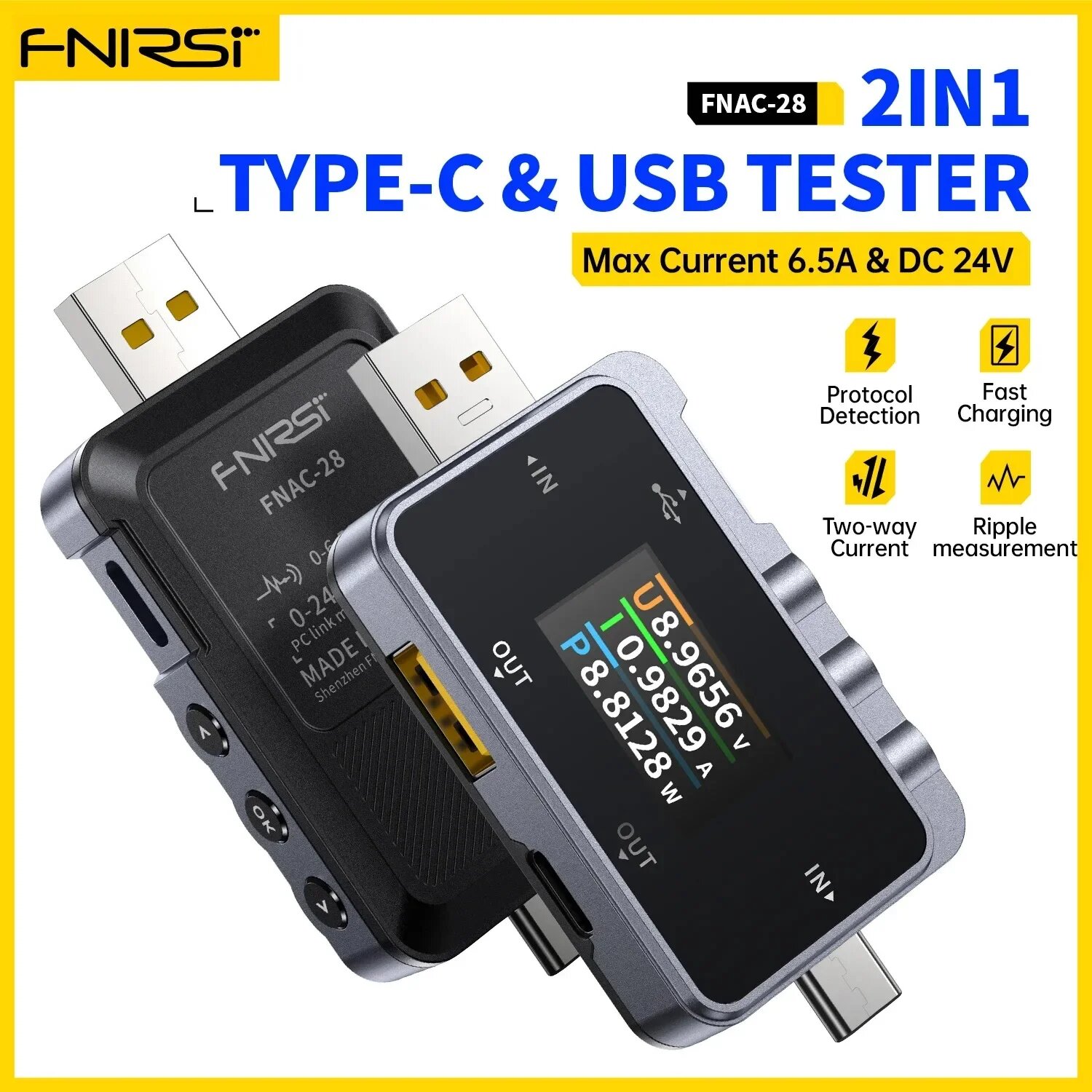 FNIRSI FNAC USB-тестер типа C