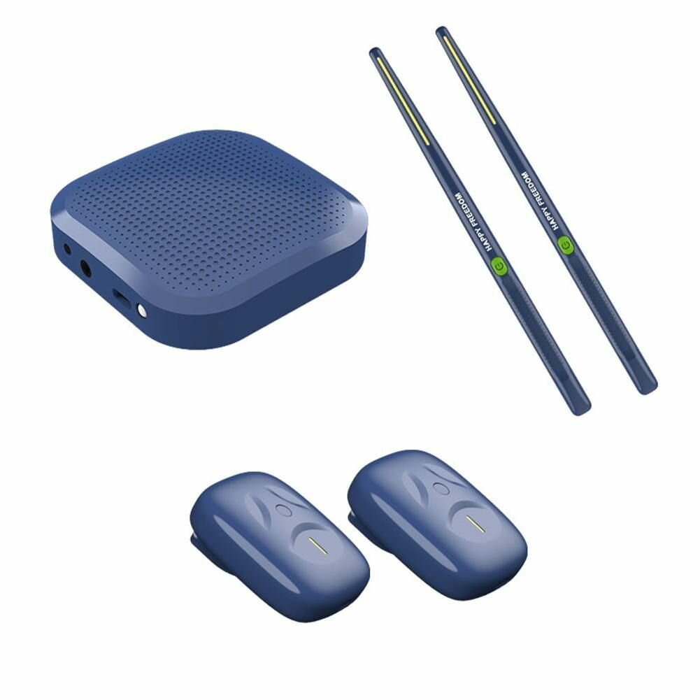 Виртуальные электрические барабанные палочки с палочками, педалью, Bluetooth и 8 голосами Электронный барабанный набор для взрослых, детей, подарков