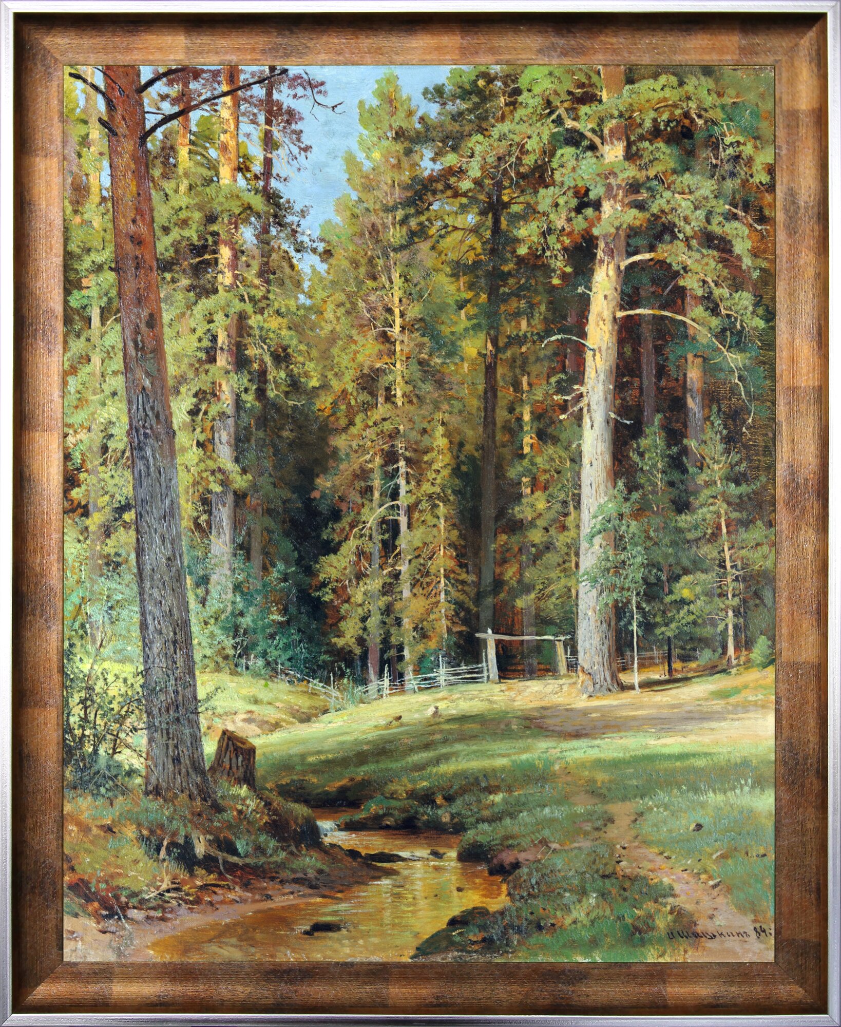 Репродукция картины И. И. Шишкин "Опушка леса" 39х48